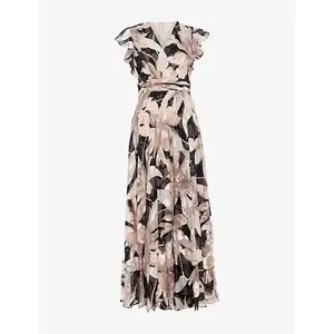 PHASE EIGHT Liana Printed Burnout Maxi Dress - Neutral