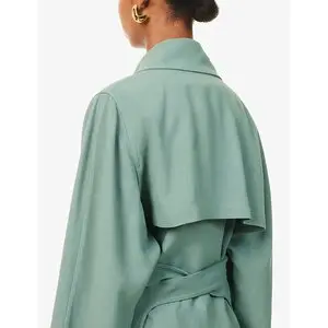 Alaïa Tailored Longline Woven Trench Coat