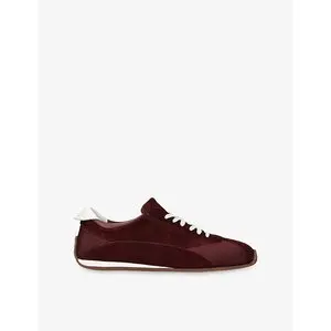 NEOUS Berenices Suede And Mesh Low-top Trainers - Wine