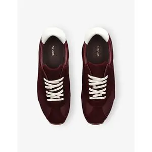 NEOUS Berenices Suede And Mesh Low-top Trainers - Wine