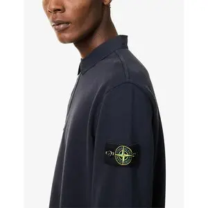 Stone Island Compass-badge Cotton Rugby Sweatshirt