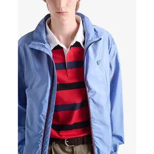 Prada Striped Oversized-fit Cotton Polo Shirt