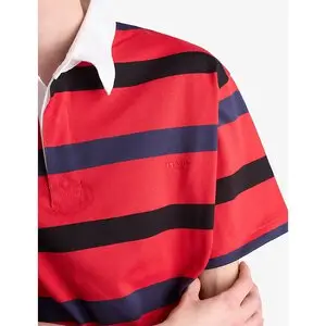 Prada Striped Oversized-fit Cotton Polo Shirt