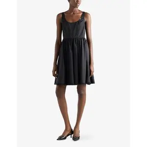 Prada Re-nylon Scoop-neck Woven Mini Dress