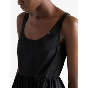 Prada Re-nylon Scoop-neck Woven Mini Dress
