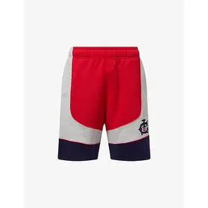 ICECREAM Panelled Warm-up Cotton-jersey Shorts - Grey