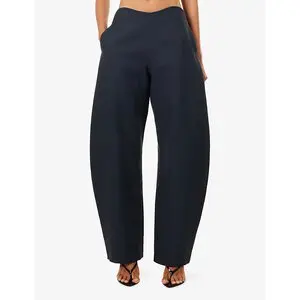 Alaïa Round Wool Crepe Trousers