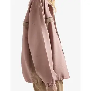 Prada Contrast-panel Oversized-fit Wool Jacket