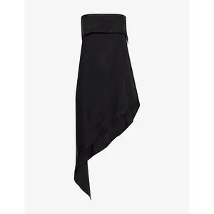 Dissh Venus Asymmetric Woven Top - Black