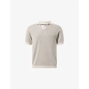 RAITH Oscar Contrast-trim Cotton-knit Polo Shirt - Neutral