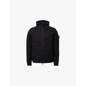 Stone Island Reversible Full-zip Cotton-nylon Knit Jumper
