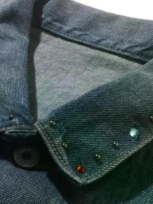A BATHING APE Crystal Embellished Denim Jacket