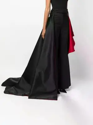 Moschino Asymmetric Draped Satin Skirt