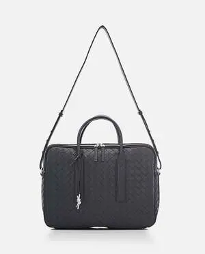 Bottega Veneta Intrecciato Calfskin Getaway Briefcase - Multicolor
