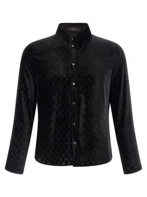 Gucci Gg' Velvet Shirt - Black