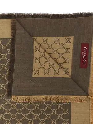 Gucci Wool And Silk Shawl Gg