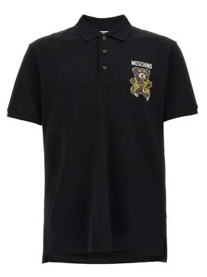 Moschino Teddy Bear' Polo Shirt - Black