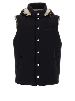 Brunello Cucinelli Padded Wool Vest - Black