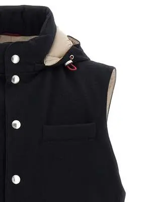 Brunello Cucinelli Padded Wool Vest - Black