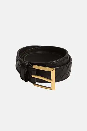 Bottega Veneta Intrecciato Leather Belt - Multicolor