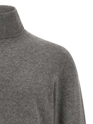 Brunello Cucinelli Cashmere Turtleneck Sweater - Gray