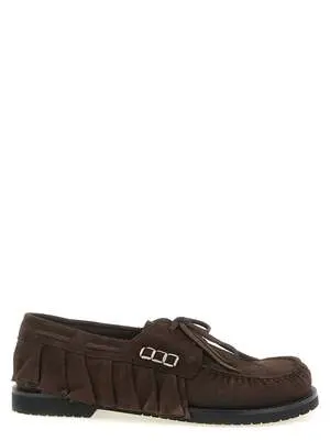 JW Anderson J.w.anderson Suede Volant Boat Shoe - Brown