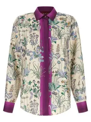 Gucci Silk Floral Print Shirt - Multicolor