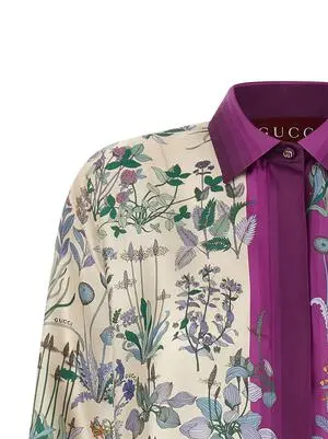 Gucci Silk Floral Print Shirt
