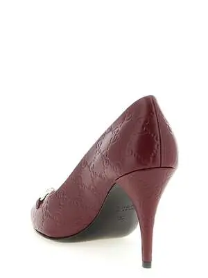 Gucci Morsetto' Pumps In Embossed Leather