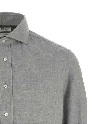 Brunello Cucinelli Cotton Shirt - Gray