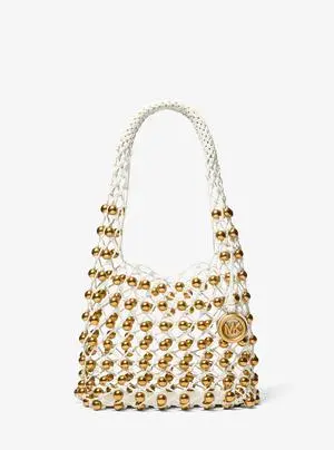 Michael Kors Gwen Small Hobo Shoulder Bag - Natural