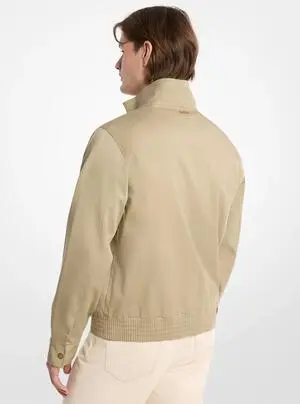 Michael Kors Harrington Stretch Cotton Bomber Jacket
