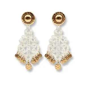 MICHAEL NASH JEWELRY Alice Mother Of Pearl Resin Chandelier Earrings - White