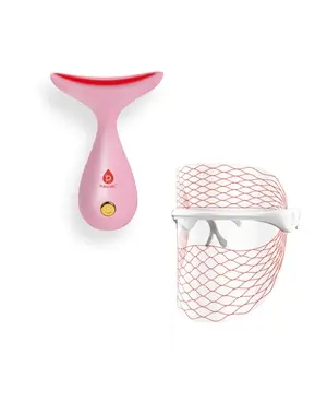 PURSONIC Led Light Therapy Face Mask And Sculpting Wand - Pink