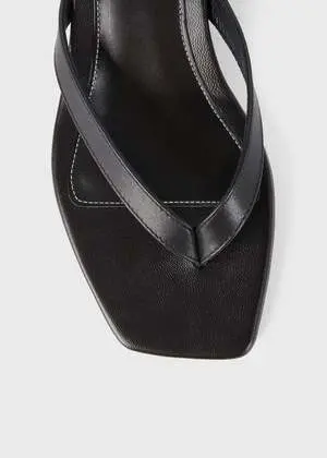 TOTEME Leather Heeled Flip Flops