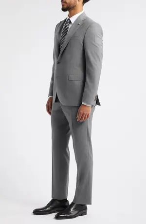 JACK VICTOR Esprit Solid Stretch Wool Suit