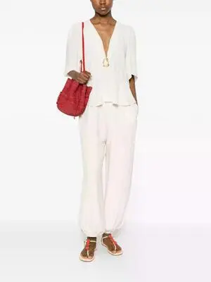 FORTE_FORTE Drawstring-waist Gathered-cuff Trousers