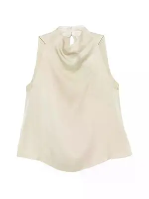 FORTE_FORTE High-neck Sleeveless Top - Neutrals