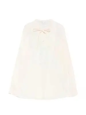 FORTE_FORTE Bib-detail Blouse - Neutrals
