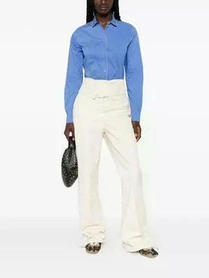 FORTE_FORTE Piped-trim Long-sleeve Shirt