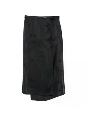 FORTE_FORTE Floral-jacquard Wrap Midi Skirt