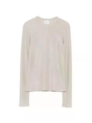 FORTE_FORTE Glitter-effect Long-sleeve T-shirt - Silver