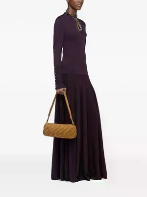 Rabanne Button-cuff Knitted Sweater - Purple