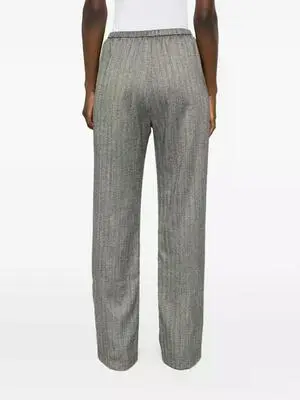 FORTE_FORTE Herringbone Side-slit Trousers