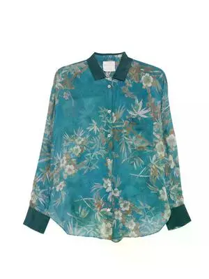 FORTE_FORTE Floral-print Silk-blend Shirt