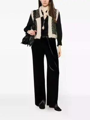 FORTE_FORTE Chevron-pattern Tassel-detail Jacket