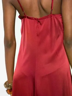 FORTE_FORTE Satin-finish Gathered Dress