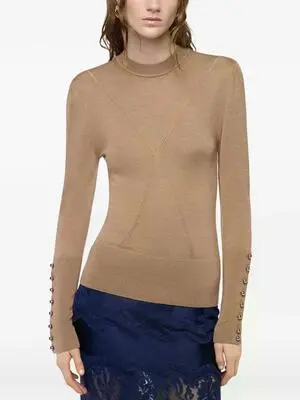 Rabanne Button-cuff Long-sleeve T-shirt