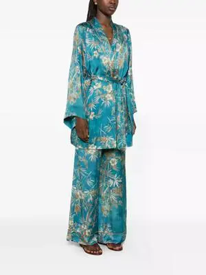 FORTE_FORTE Floral-print Belted Jacket
