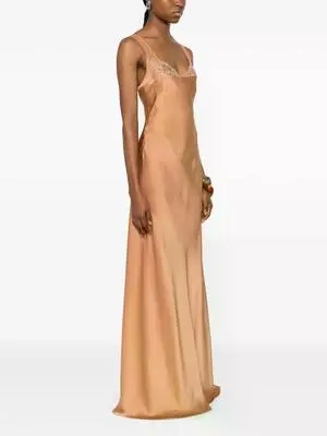 FORTE_FORTE Lace-trim Slip Dress